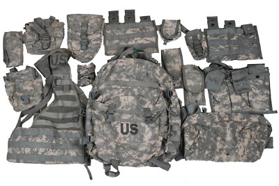 US Army Rifleman Set System ACU UCP Camo Molle Assault Pack Pouches ...
