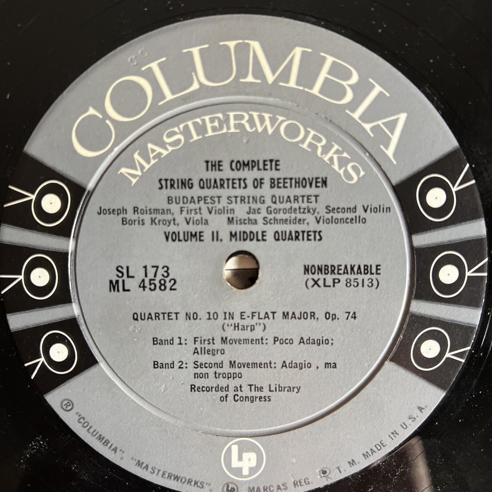 Beethoven - Quartet No.10 6 EYE FIRST PRESS Vinyl Record Budapest ...