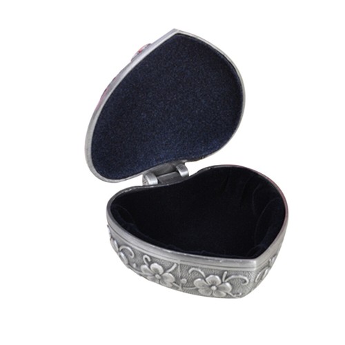 Jewelry Case Alloy Ring Packing Case Vintage Storage Organizer Ring Box ...