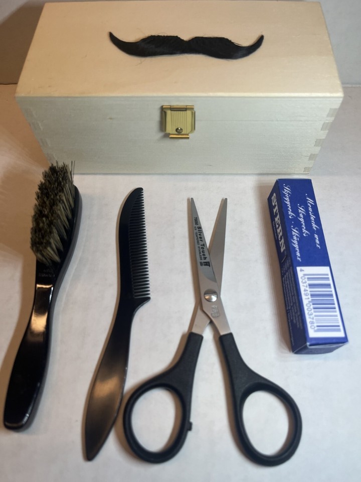 Stern Complete Mustache Care Kit, Includes Mustache Wax, Comb, Brush ...