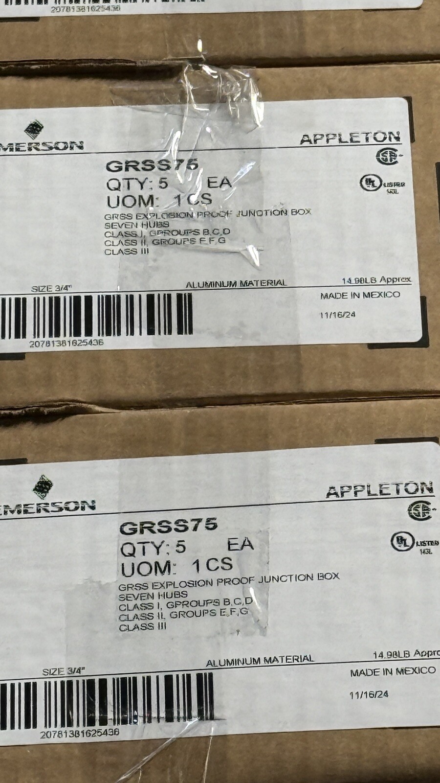 Appleton GRSS75 3/4” Explosion Proof Junction Box | eBay