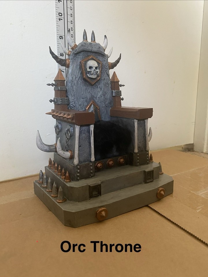 Custom Painted Orc Throne - for Mythic Legions or Savage Crucible with ...