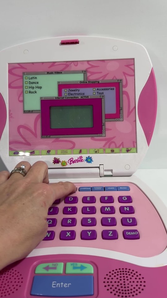 Mattel Oregon Scientific Barbie B-Bright children's educational laptop ...