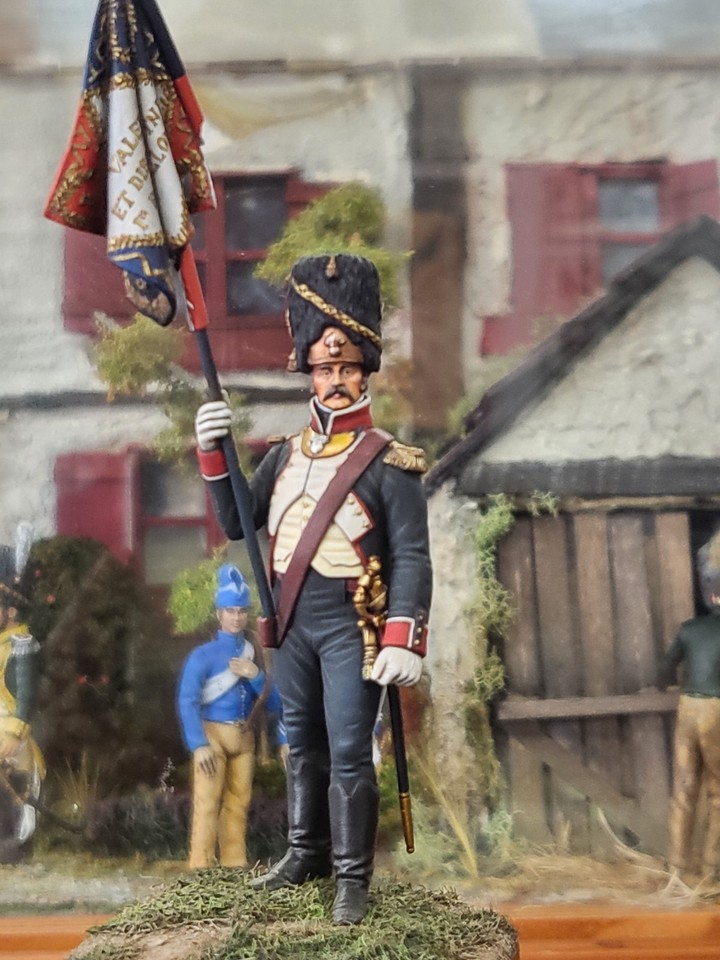 BEAUTIFUL Napoleonic Flag Bearer Custom Figure 54mm Based | eBay