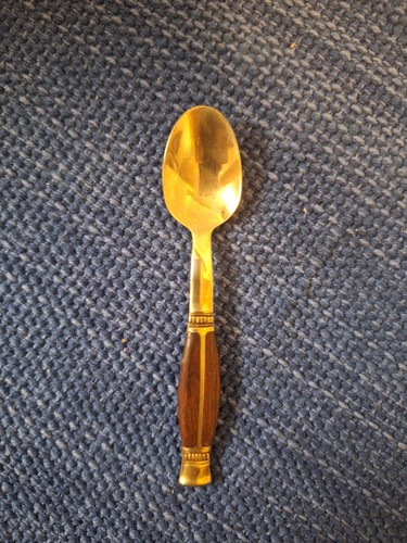 Thai Demitasse Tea Spoon with inlaid teak wood handle | eBay