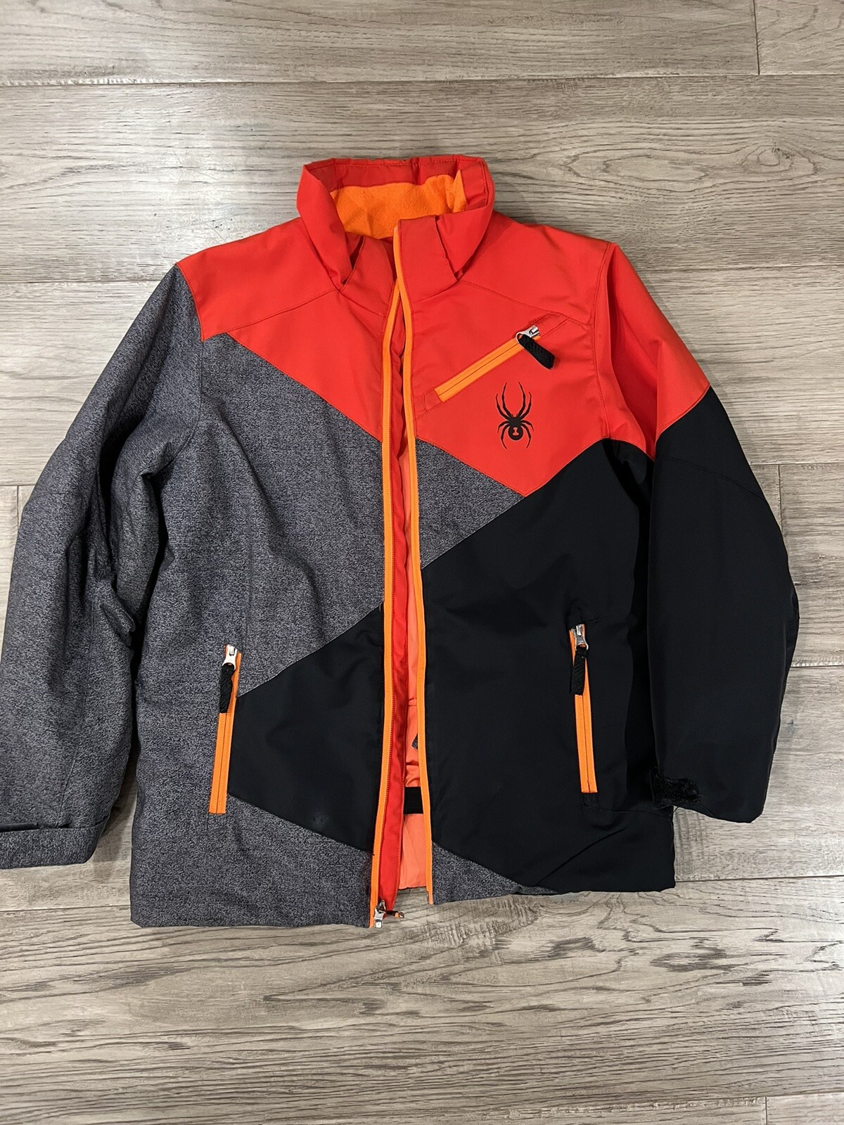 Orange Spyder Orange Jacket waterproof, inner snow protection | eBay