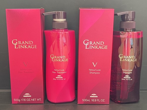 Milbon Grand Linkage Velour Luxe Shampoo 500mL + Treatment 500g set ...
