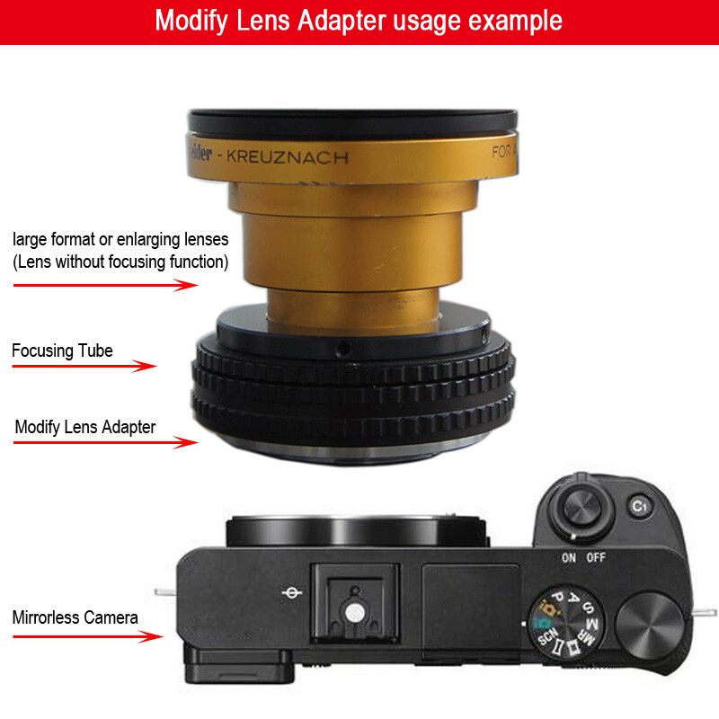 M65-HB 65mm x1 Thread to Hasselblad V Bayonet Mount Camera Modify Lens ...