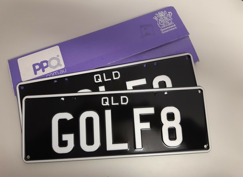 Personalised Plates PPQ Queensland Number Plate Volkswaken GOLF 8 ...