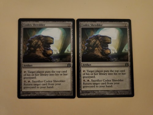 MTG 2x RTR - Codex Shredder - Return to Ravnica - NM / Mint - Artifact ...