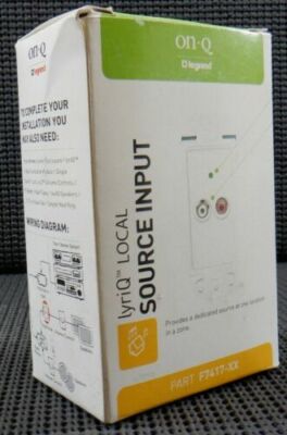 ON-Q Legrand F7417-IV LyriQ Local Source Input Ivory Home System Audio ...