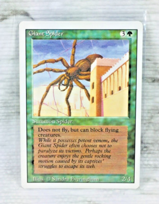 1994 MAGIC THE GATHERING (MTG) GIANT SPIDER (GREEN) TCG REVISED EDITION ...