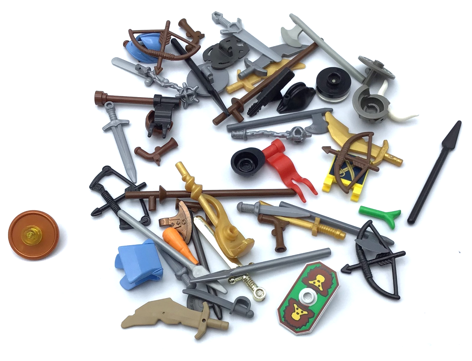 LEGO LOT OF CASTLE WEAPON ACCESSORIES SHIELDS BOW SWORDS SPEARS MORE | eBay