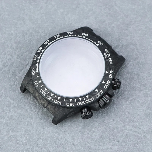 4130/VK63 Movement Carbon Fiber Case 38mm Carbon Fiber Bezel Sapphire ...