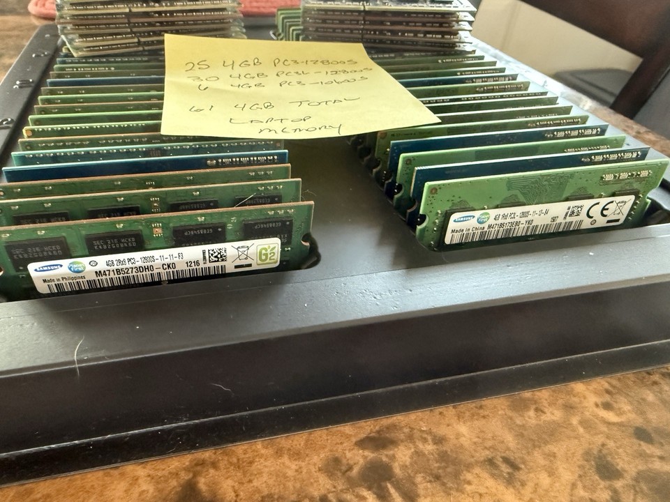 Lot 61 4GB PC3/PCL3-12800S PC3-10600s Laptop Memory | eBay