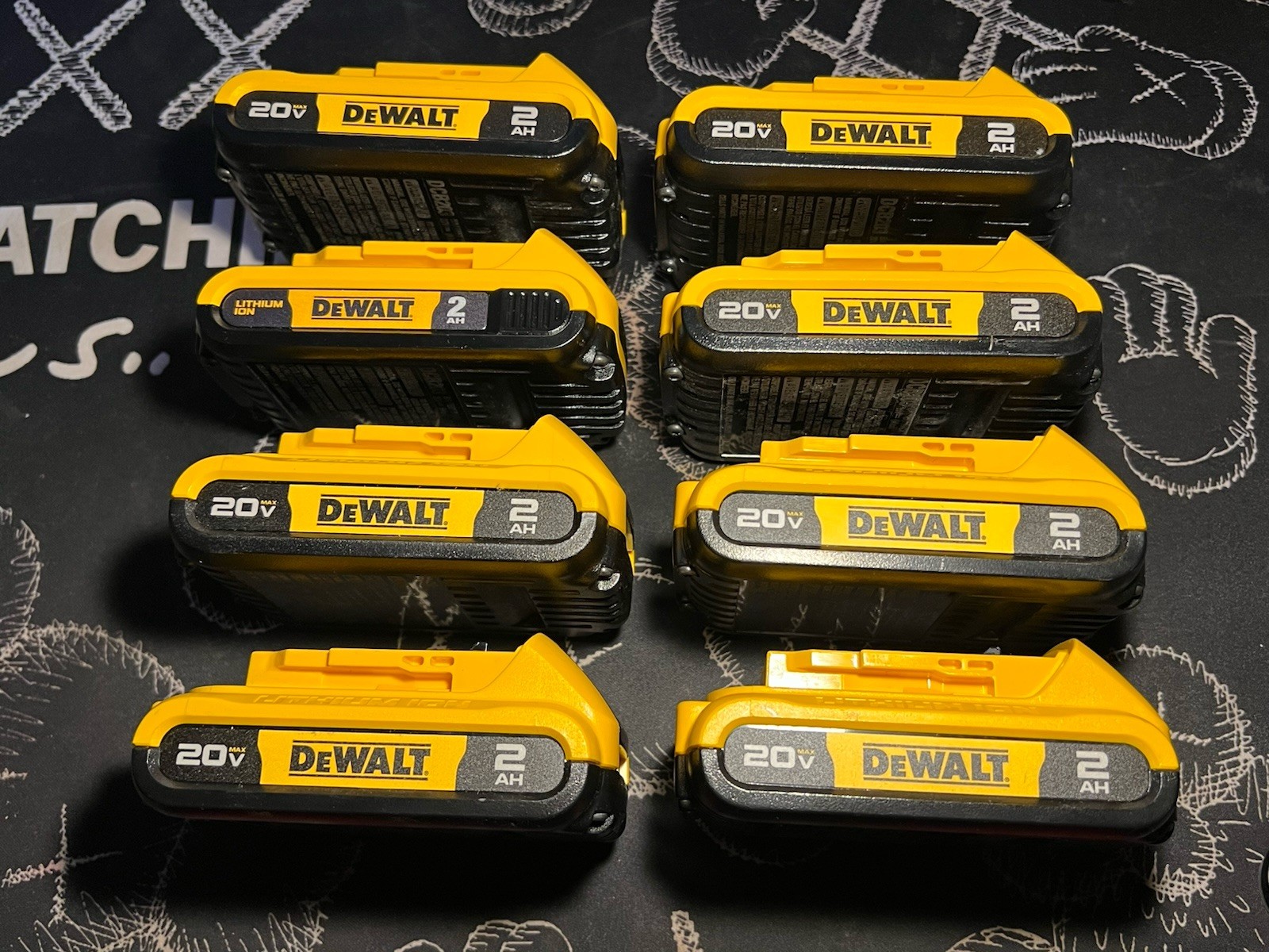 Lot Of 8 Dewalt DCB203 20V Max Battery 2.0Ah Lithium Ion Li-Ion | eBay