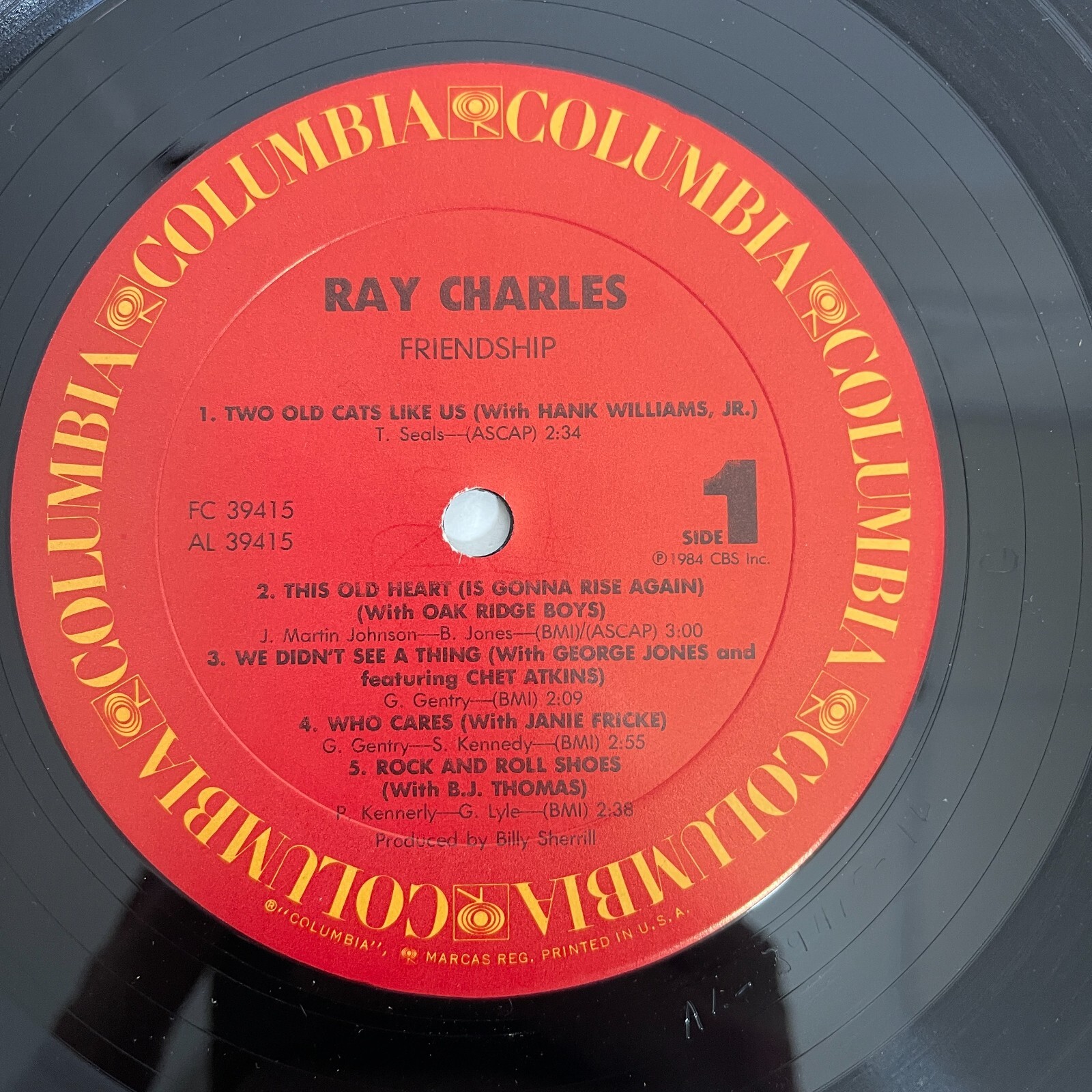 Ray Charles ‎– Friendship Vinyl, LP 1984 Columbia ‎– FC 39415 | eBay