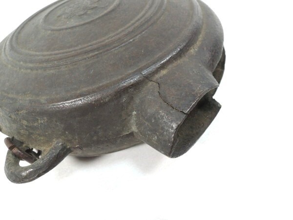 Japanese Waniguchi Buddhism Temple Gong Antique Bronze Edo Flower ...