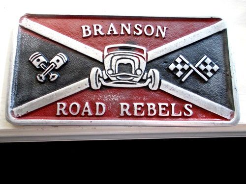 Vintage car club plaque Branson Road Rebels Checker Flag Pistons eBay ...