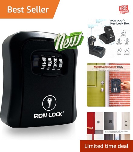 Tamper-Resistant Wall Mounted Key Lock Box - 4 Digit Combination ...