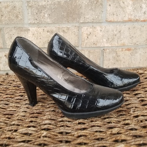 Black Patent GATOR Print ULTIMATE PUMPS DRESS Shoes (Wmns 8) Avon ...
