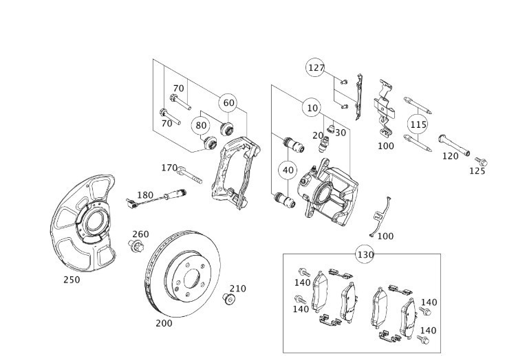 Mercedes Front Left & Right 2 Brake Rotors Set C300 C350 E250 E350 400 ...
