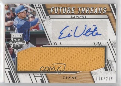 2019 Elite Extra Edition Future Threads Signatures Black /299 Eli White ...