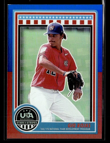 2025 Panini Stars and Stripes USA Baseball #175 Gio Rojas America #/13 ...
