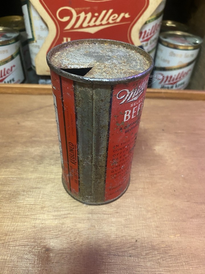 Miller Select Flat top beer can Miller Brewing Co Milwaukee Wi OI Red ...