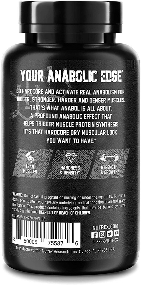 Nutrex Research Anabol Hardcore Anabolic Activator, Muscle Builder and ...