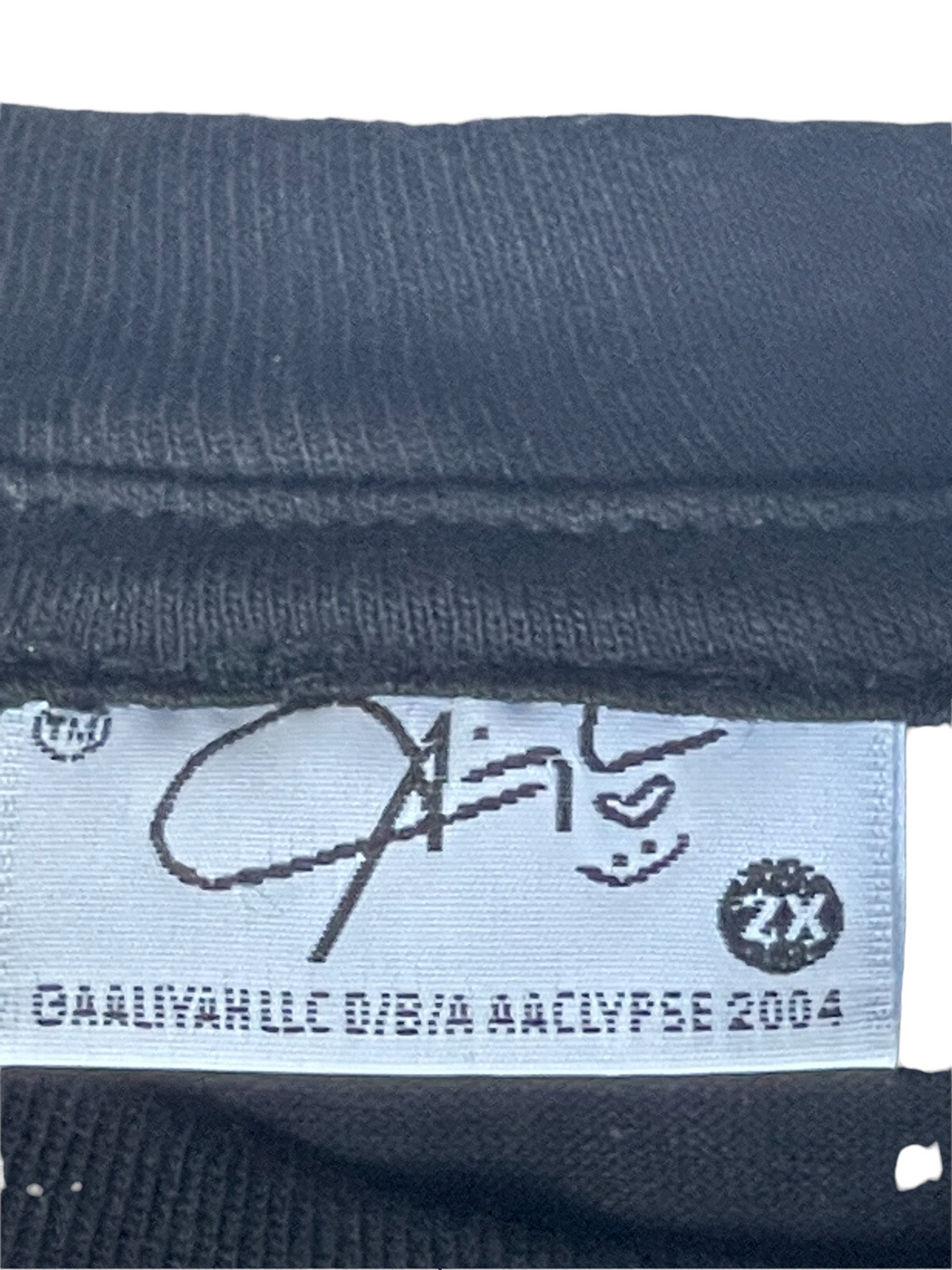 Aaliyah Logo Black T-Shirt 2004 Mens 2XXL NOS Official Aaliyah. com ...