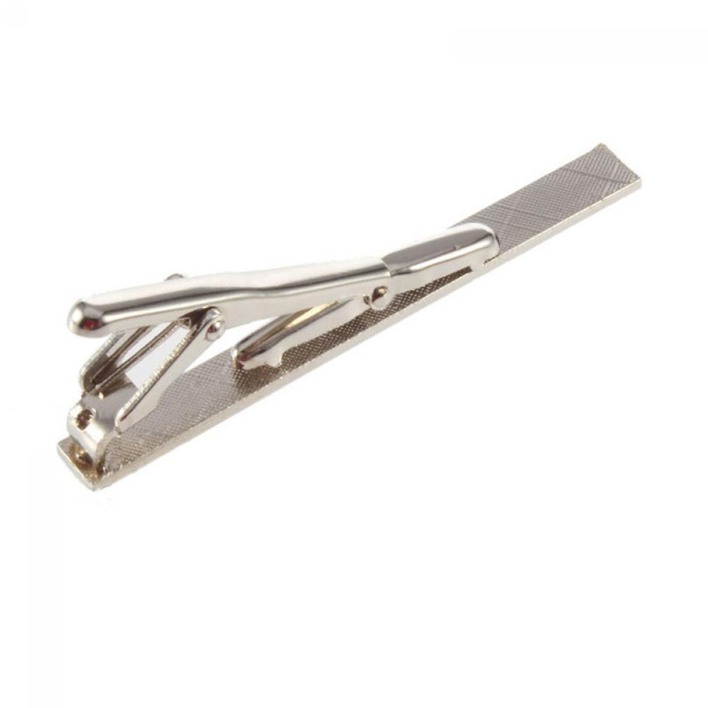 Simple Metal Alloy Clasp Tie Pins Necktie Clips Silver | eBay