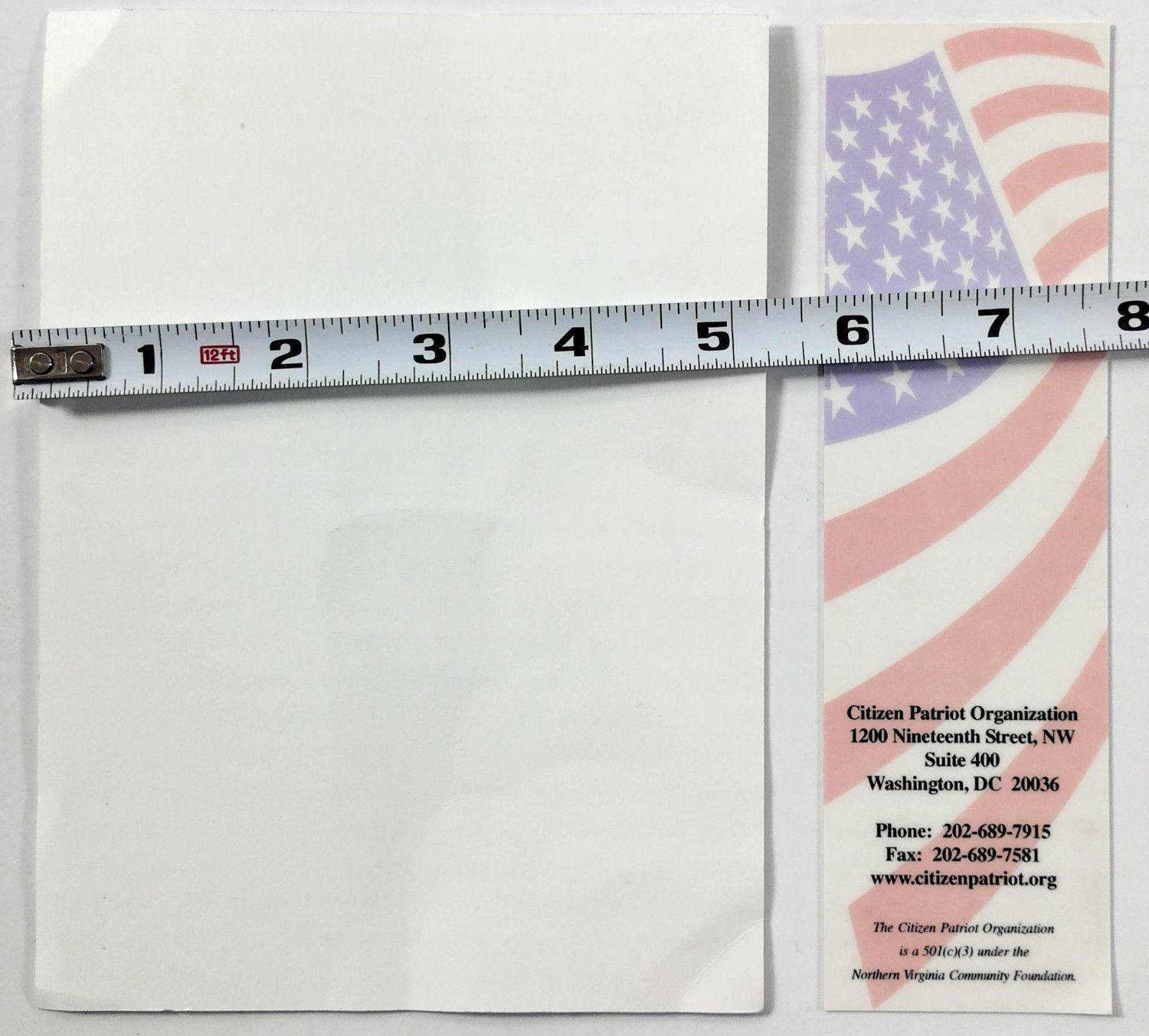 2003 Menu & Bookmark CITIZEN PATRIOT ORGANIZATION Award Senator JOHN ...