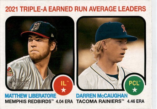 2022 Topps Heritage Minor Darren McCaughan / Matthew Liberatore LL #65 ...