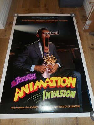 THE BRITISH ANIMATION INVASION - ORIGINAL SS ROLLED POSTER - 1991 | eBay