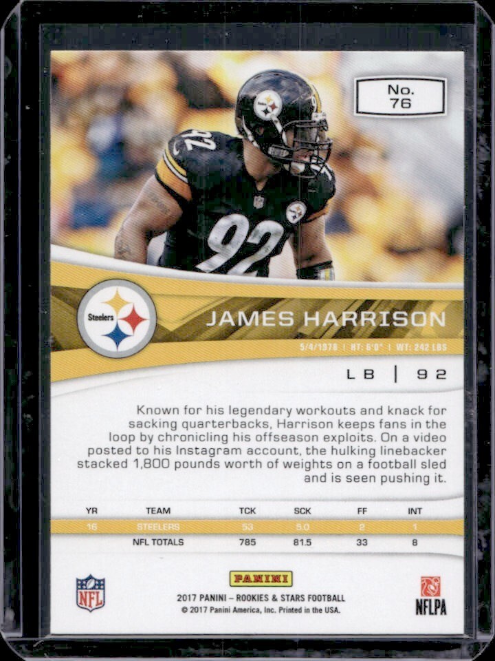 2017 Panini Rookies & Stars James Harrison #76 | eBay