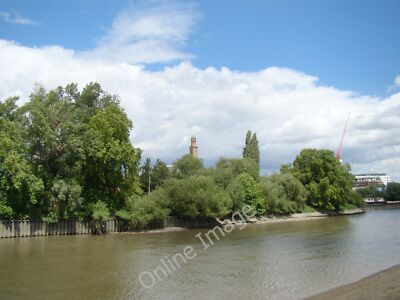 Photo 6x4 View of the Kew Bridge Steam Museum tower from the Thames ...