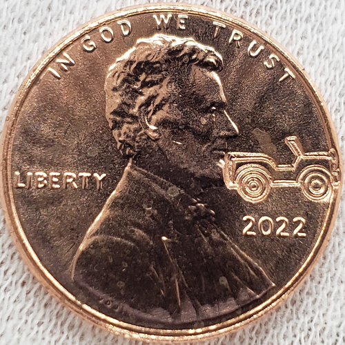 2022 Lincoln Shield 1C Cent Penny Vintage Jeep Truck Car Counterstamp ...