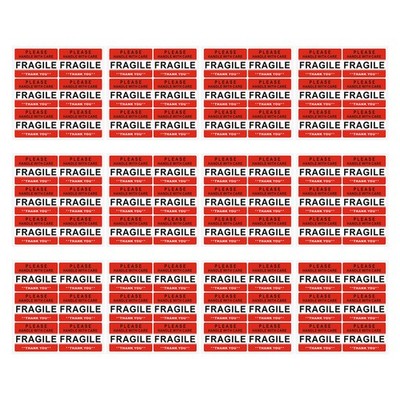 20 Sheets Warning Fragile Sticker Red Shipping Stickers Caution Labels ...