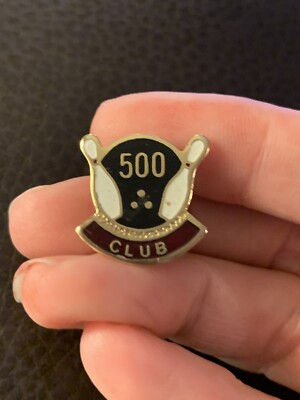 Vintage 500 Series Club Bowling Gold Tone Enamel Lapel Pin (GW7) | eBay