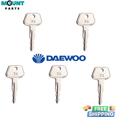 5 Equipment Key For Bobcat Daewoo Doosan Terex Excavator Ignition Key ...