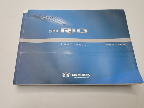 2013 KIA Rio Kia Motors Owners Manual Used OEM User Guide Book | eBay