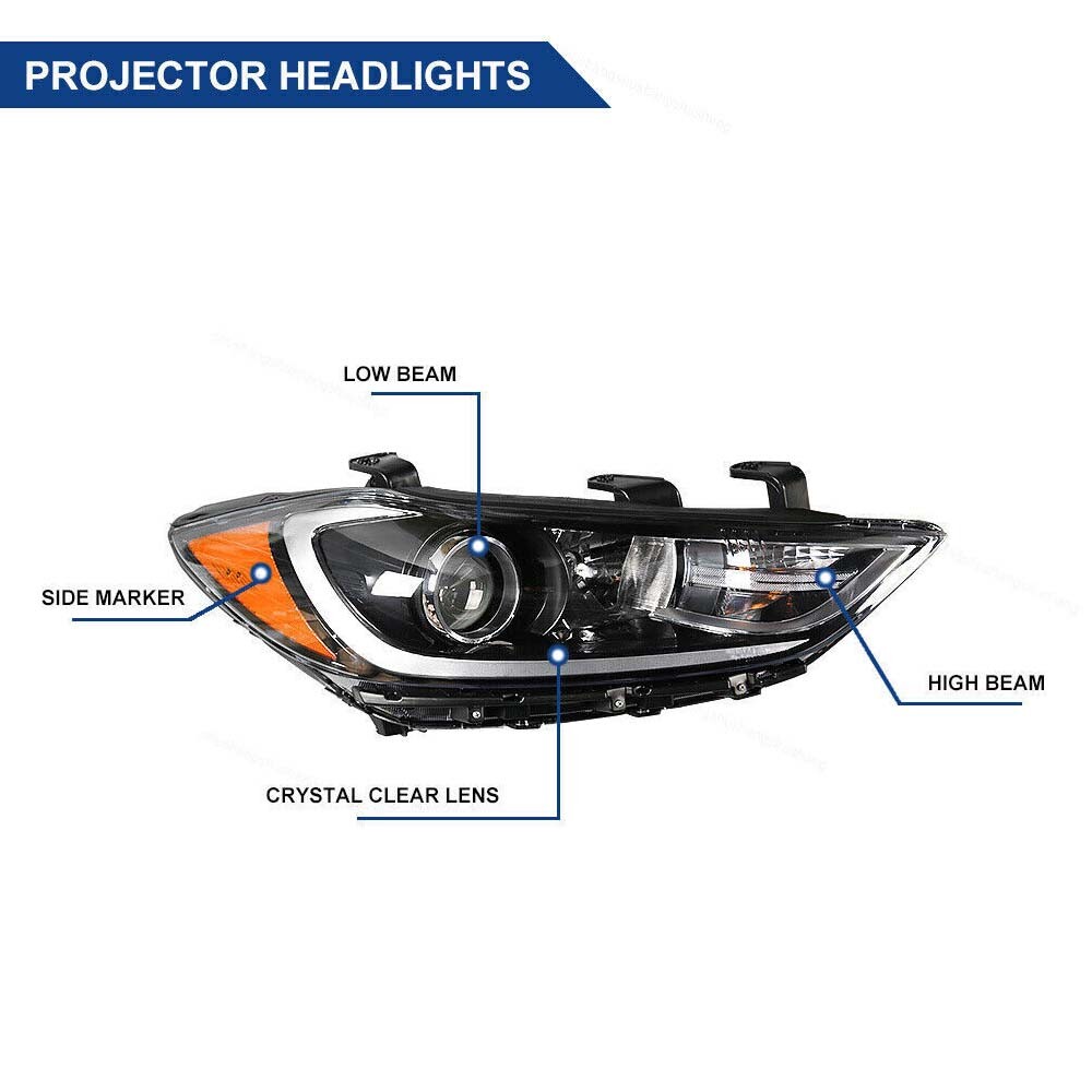 92101F3000 Fit Hyundai Elantra 2017 2018 Left Headlight Driver Side ...