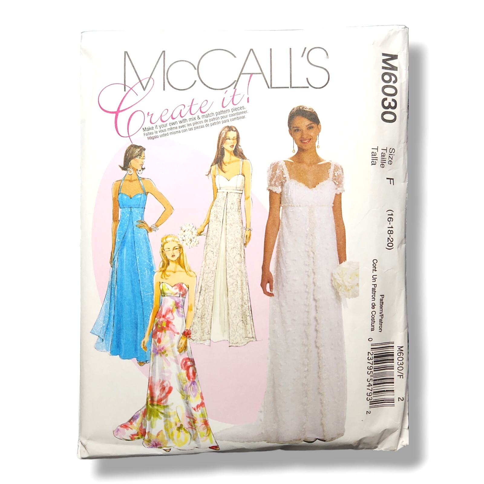 McCall's M6030 Pattern Misses Dresses Plus Size 16-20 New Uncut | eBay