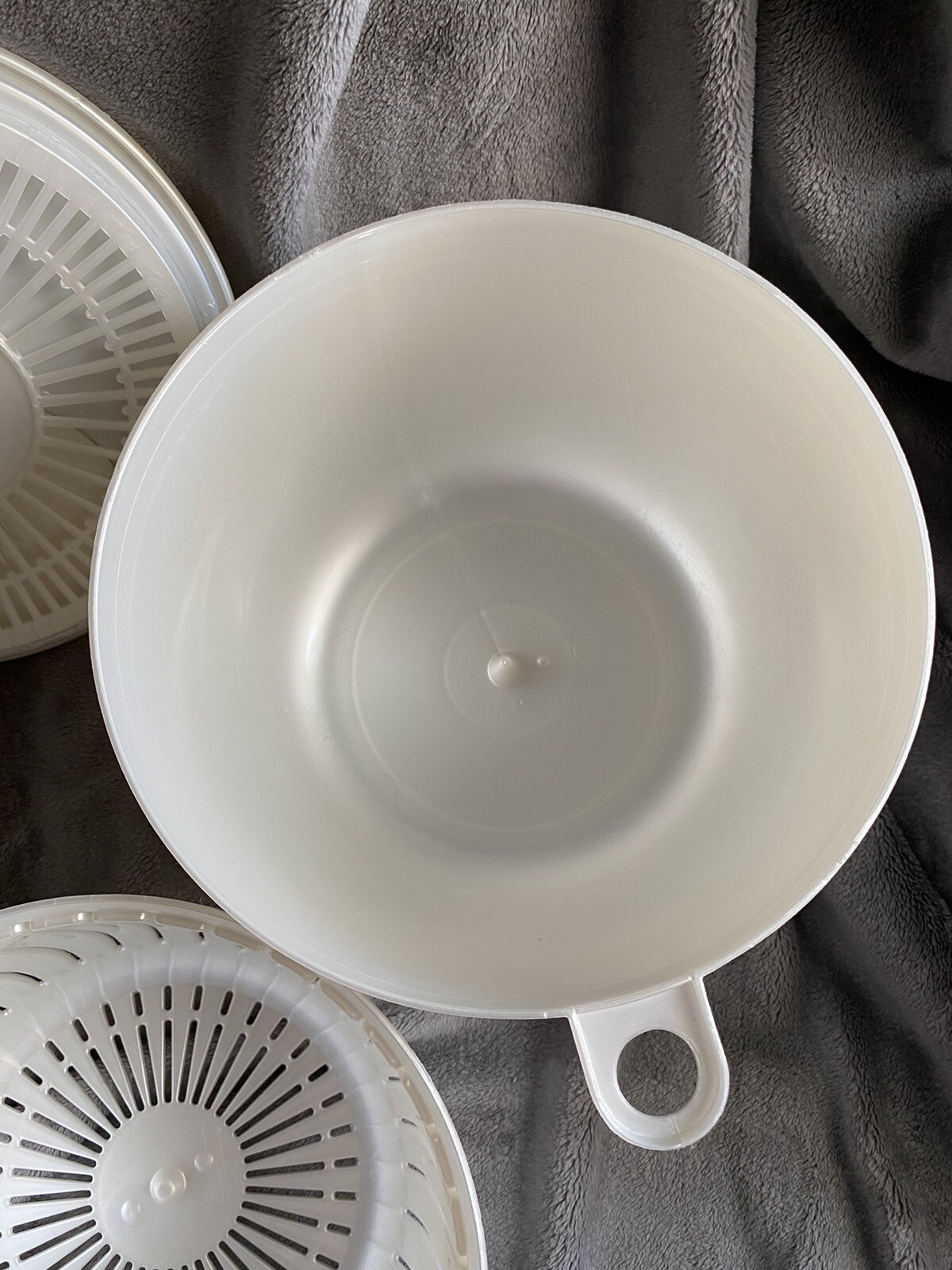 COPCO Large - Pearl White Salad Spinner White Lid Sam Lebowitz USA HTF ...