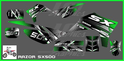 Razor SX500 graphics kit decals THICK AND HIGH GLOSS. | eBay