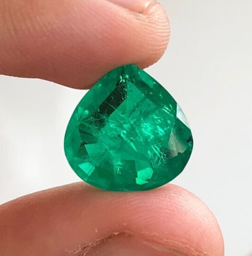 8.20 Cts Green Emerald , Top Quality Faceted Green Emerald Doublet ...