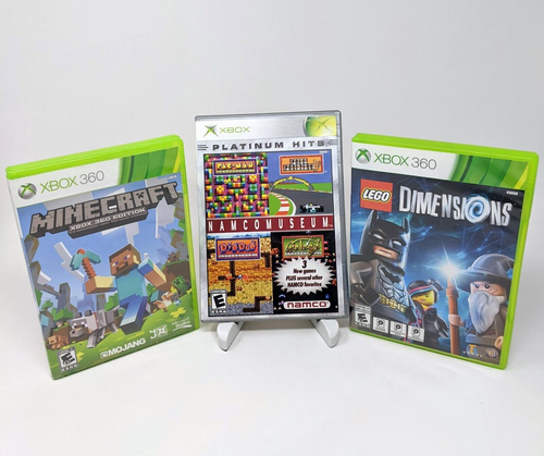 Minecraft, Lego Dimensions (Xbox 360) and Namco Museum (Original Xbox ...