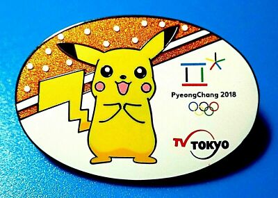TV TOKYO PIKACHU MEDIA 2018 PyeongChang Korea OLYMPIC GAMES PIN lite ...