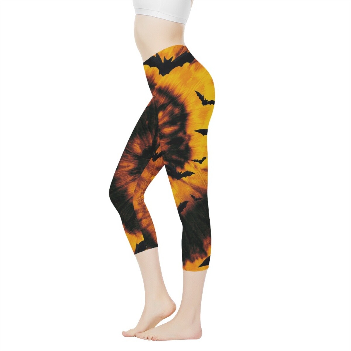 Black Mark Evil Pumpkins Pants Long 3/4 Leggings Print Fashion Sexy ...